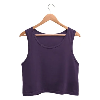 Purple Women's Plain Crop Tank - SGEGS.com (Shree Ganesh Enterprise ...